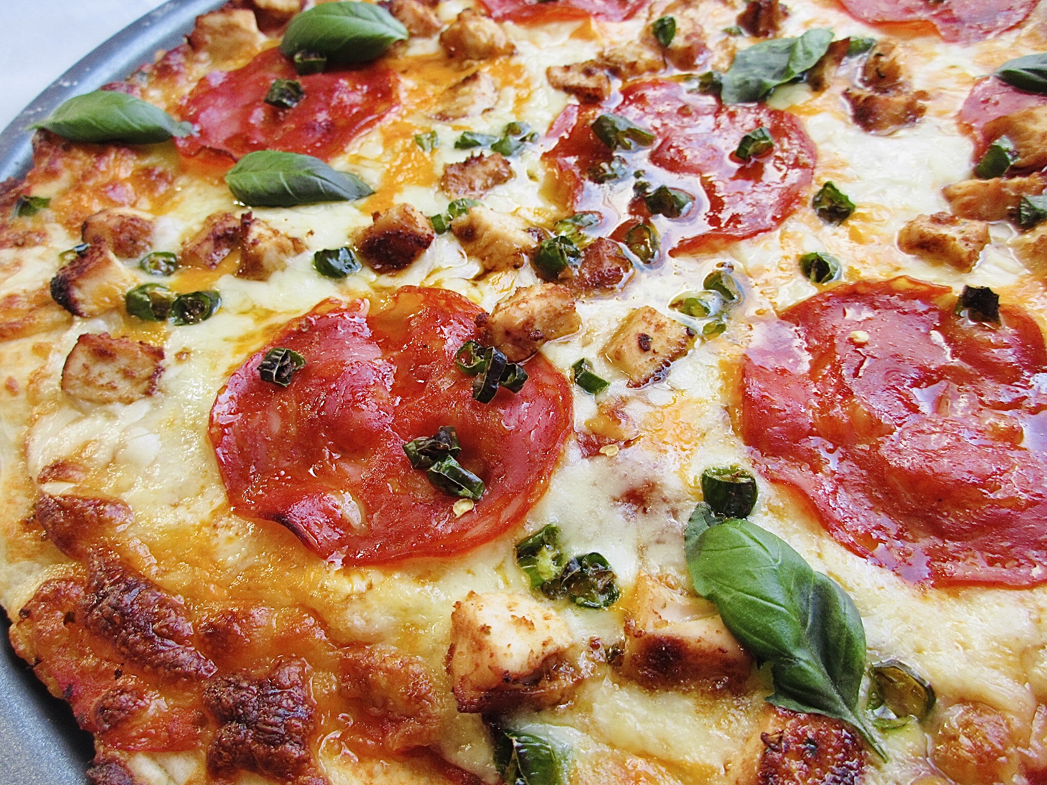 Chicken Chorizo and Chilli Pizza - Andrea's Dainty Kitchen