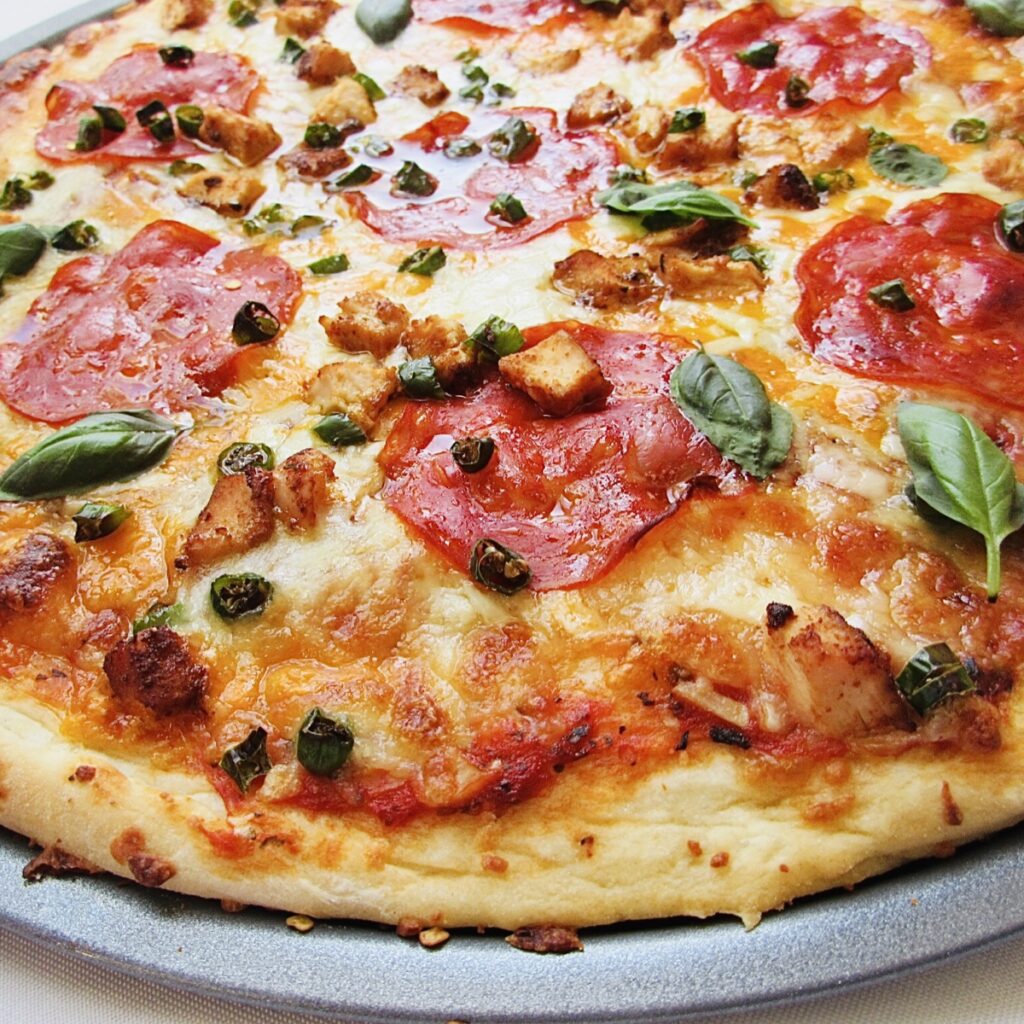 Chicken Chorizo and Chilli Pizza - Andrea's Dainty Kitchen