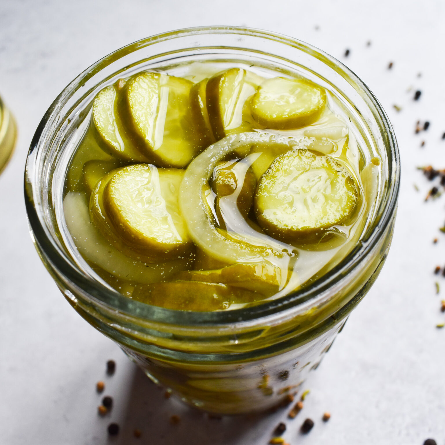 Easy Pickled Cucumber Slices - Andrea's Dainty Kitchen