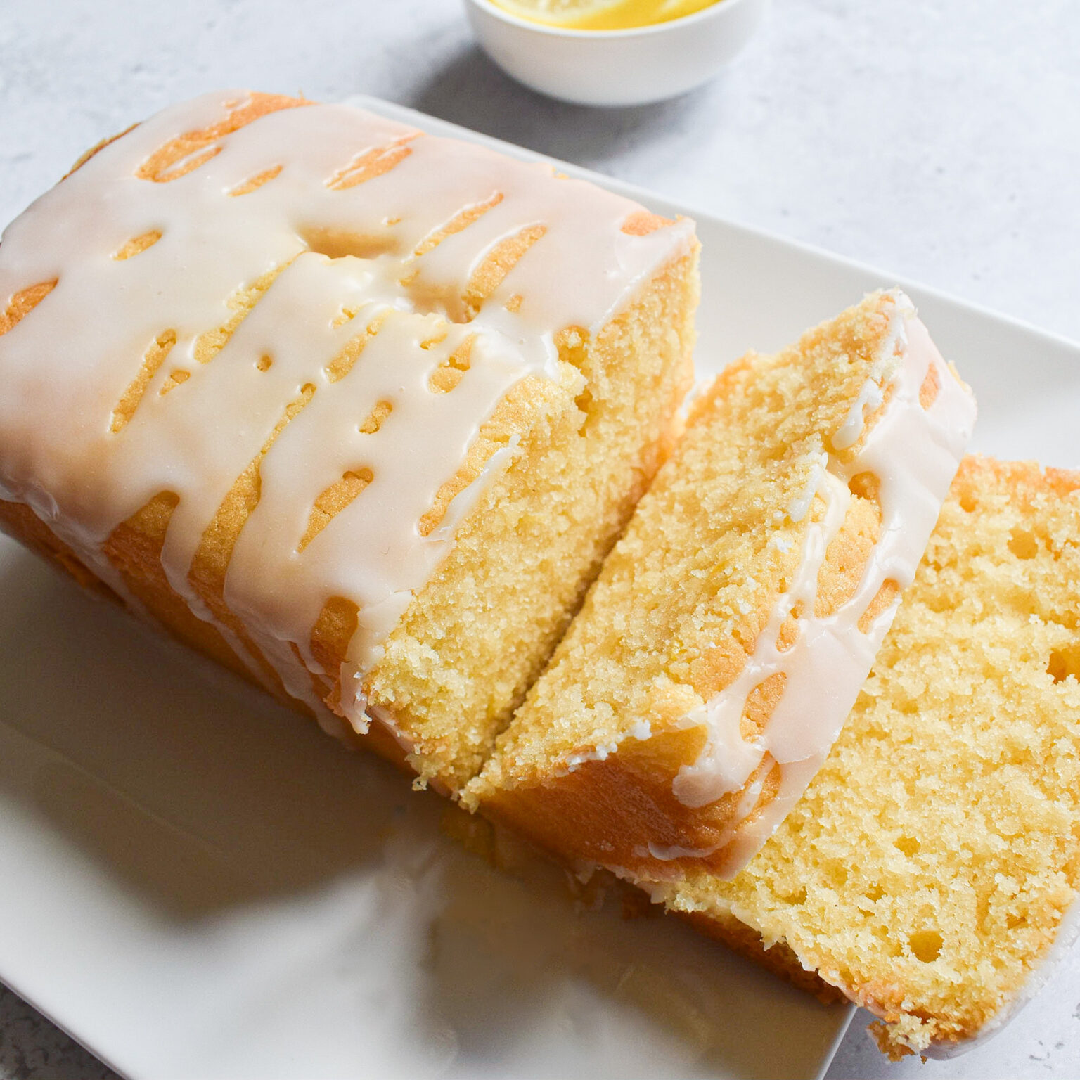 Small Lemon Drizzle Loaf Cake - Andrea's Dainty Kitchen